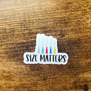 Size Matters IV Nurse Waterproof Sticker - Etsy