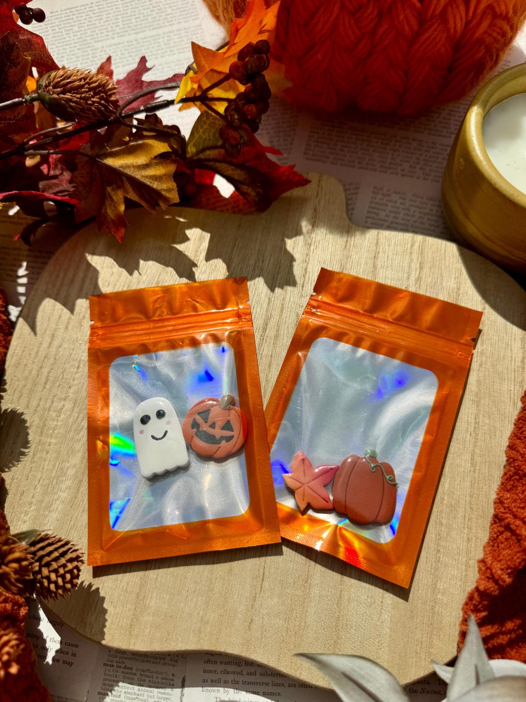 Fall Magnet Pack, Halloween Magnet Pack, Polymer Clay Magnets ...