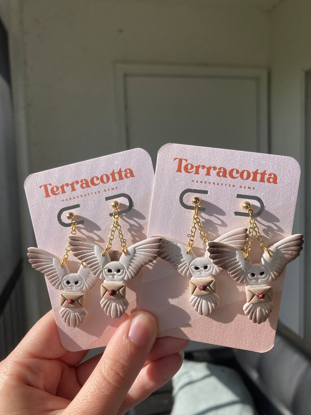 Hedwig Clay Earrings Harry Potter Earrings Owl Earrings - Etsy