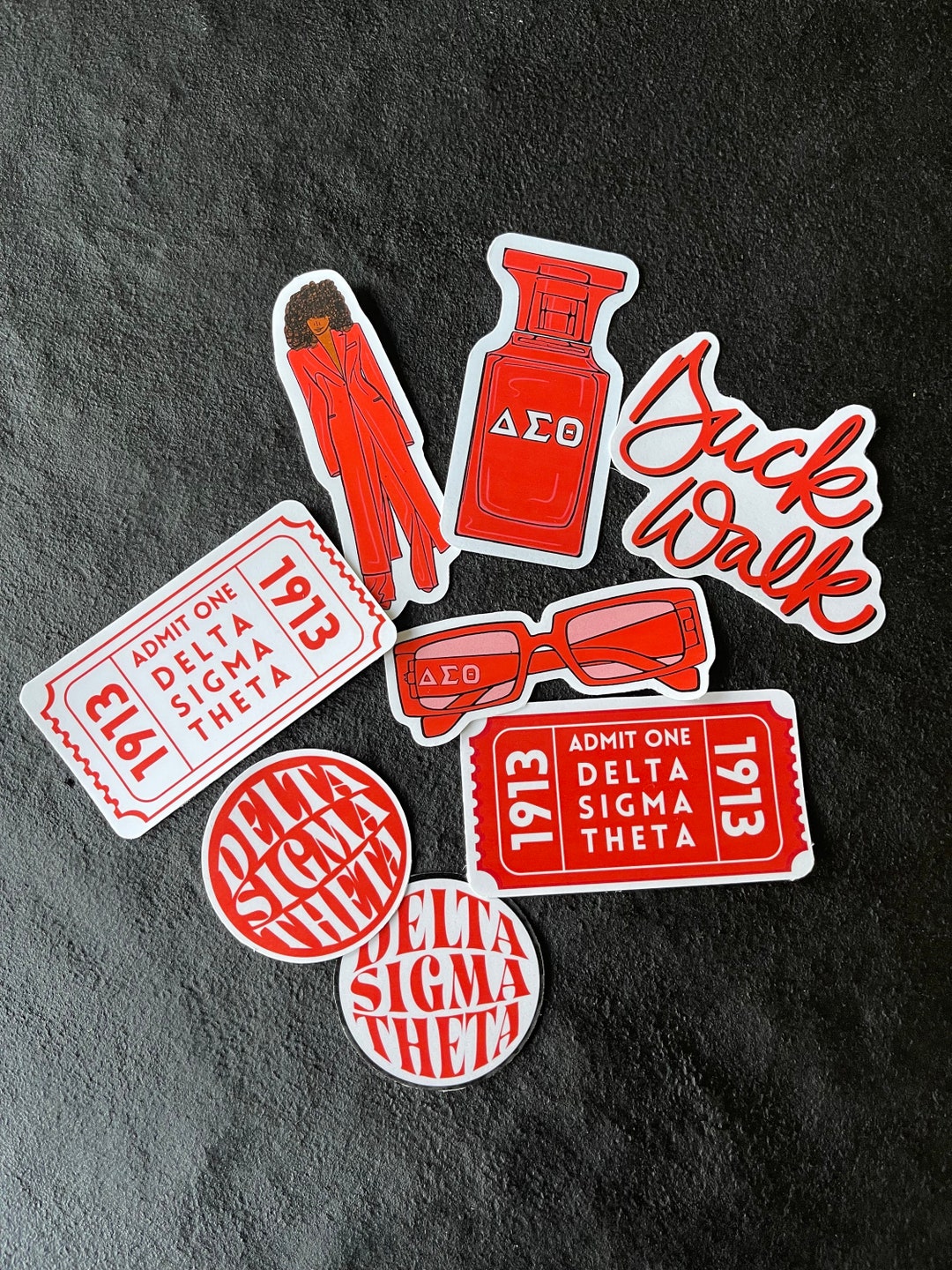 Delta Sigma Theta DST 8-sticker Pack - Etsy