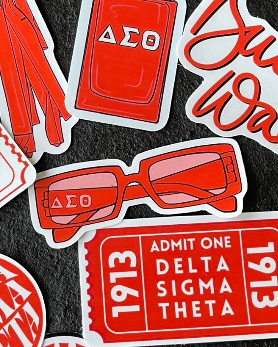 Delta Sigma Theta DST Sunglasses Vinyl Sticker for Laptops and Water ...