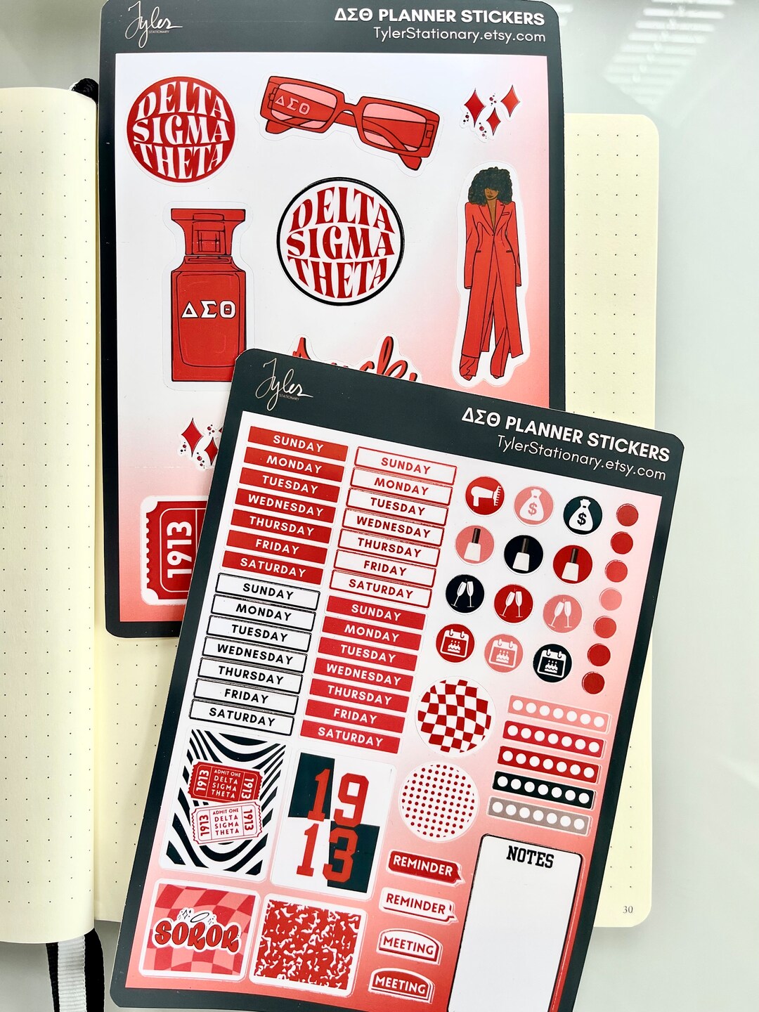 Delta Sigma Theta DST Physical Planner Sticker Sheet - Etsy
