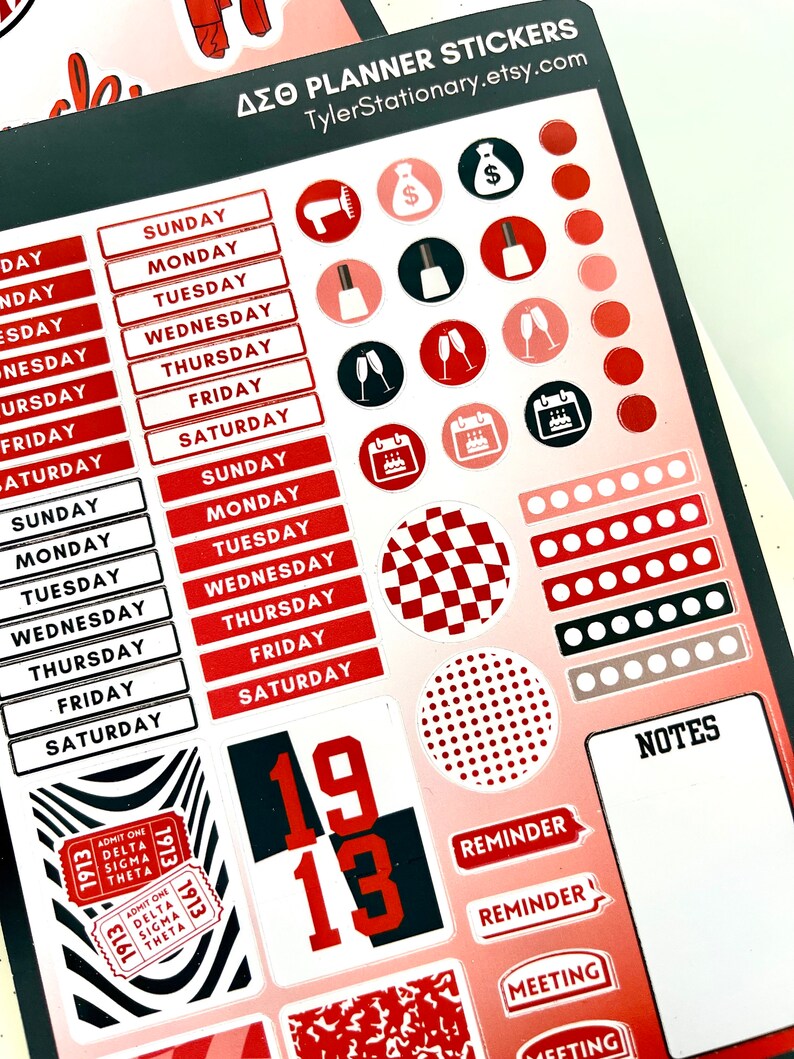 Delta Sigma Theta DST Physical Planner Sticker Sheet - Etsy