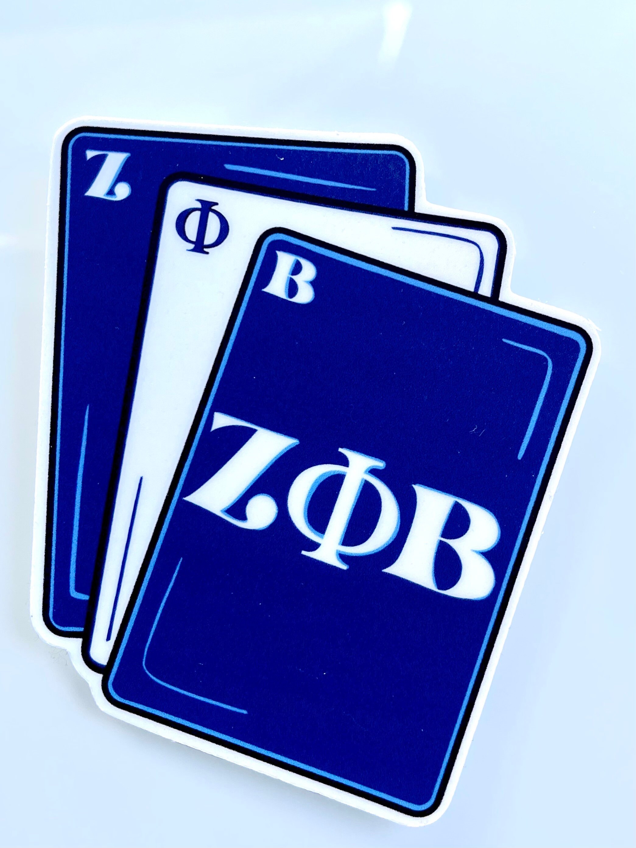 Zeta Phi Beta ZPB Playing Cards Vinyl Sticker for Laptops and Water ...