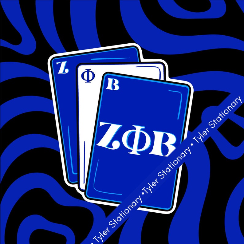 Zeta Phi Beta ZPB Playing Cards Vinyl Sticker for Laptops and Water ...