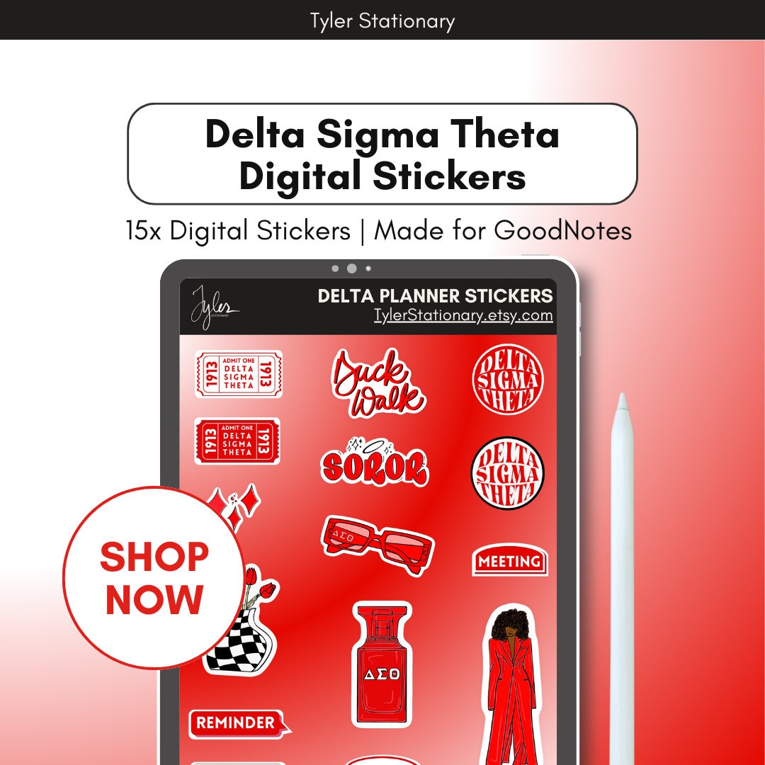 Delta Sigma Theta DST Digital Planner Sticker Download for Goodnotes - Etsy