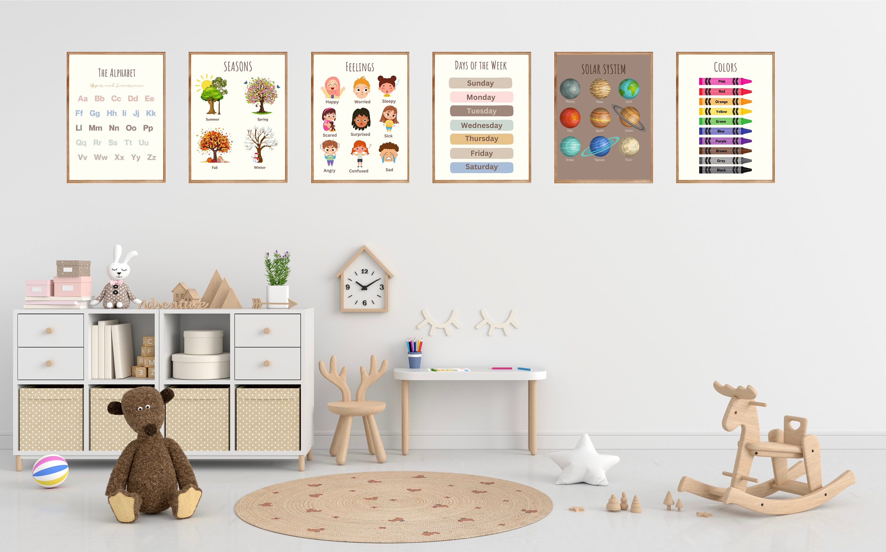 Educational Posters, 11 Homeschool Prints, Montessori Classroom Decor ...