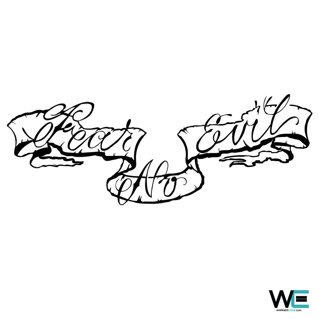 Fear No Evil Tattoo Banner Vector File - Etsy