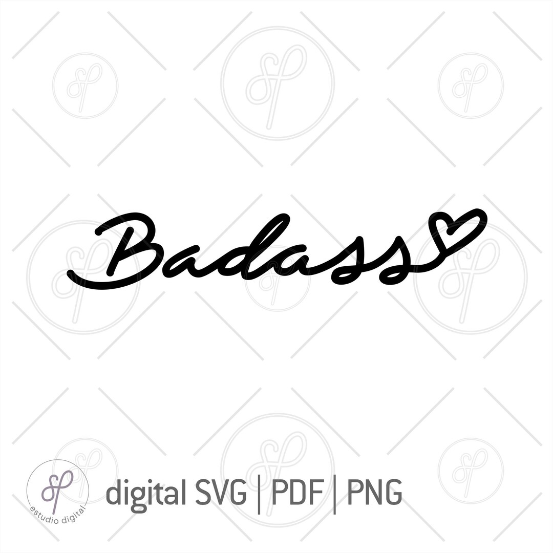 Archivo Digital Descargable Badass Svg Pdf Png Para Uso En Etsy España