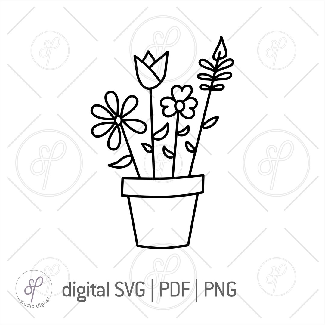 Downloadable Digital File FLOWERS FLORES Svg, Pdf, Png, for Use in ...