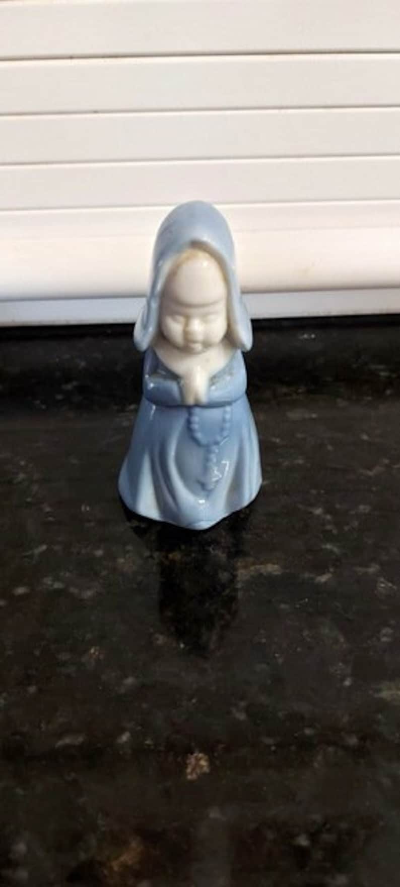 INARCO JAPAN Praying Nun Porcelain Figurine Blue Girl - Etsy
