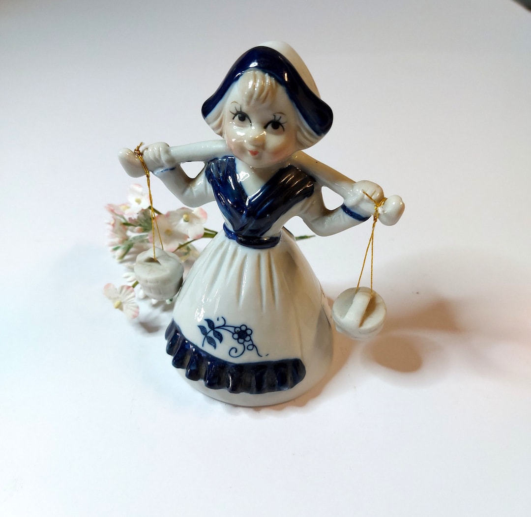 Vintage Porcelain Dutch Bell Girl Figurine - Etsy