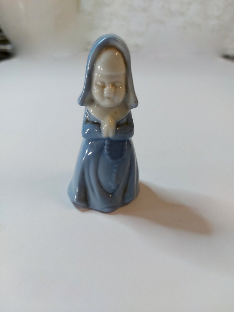 INARCO JAPAN Praying Nun Porcelain Figurine Blue Girl - Etsy
