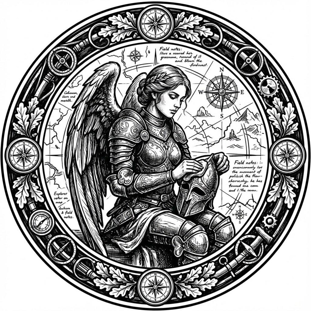 Angel Coin SVG Bundle | Guardian Angel Medallion Designs | Laser ...