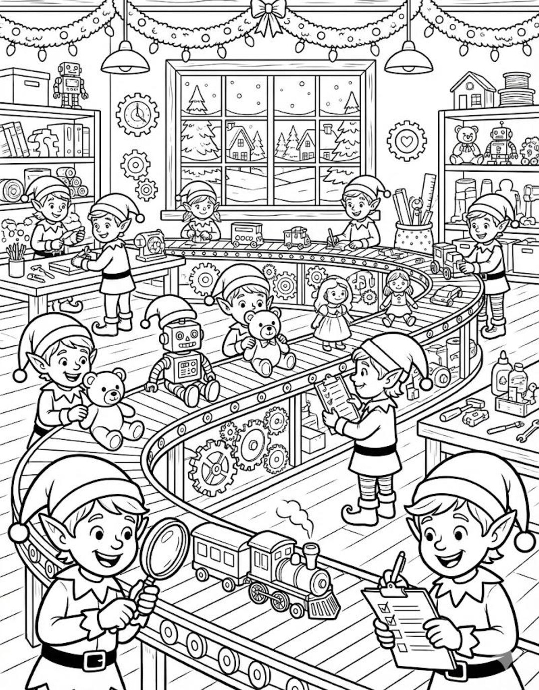 Christmas Scenes SVG Bundle | 50 Santa, Elves, Reindeer Designs - Etsy