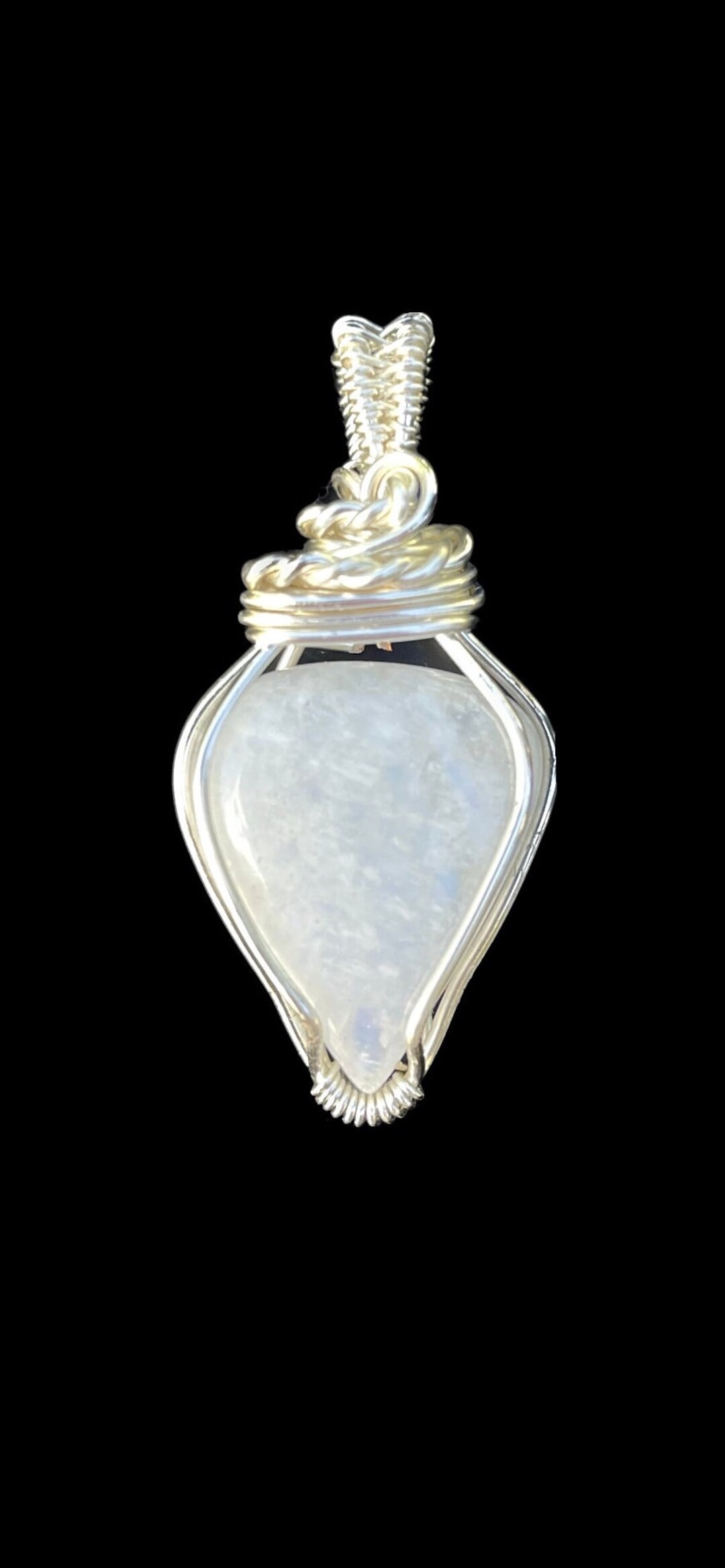 Rainbow Moonstone Wire Wrapped on Cord - Etsy