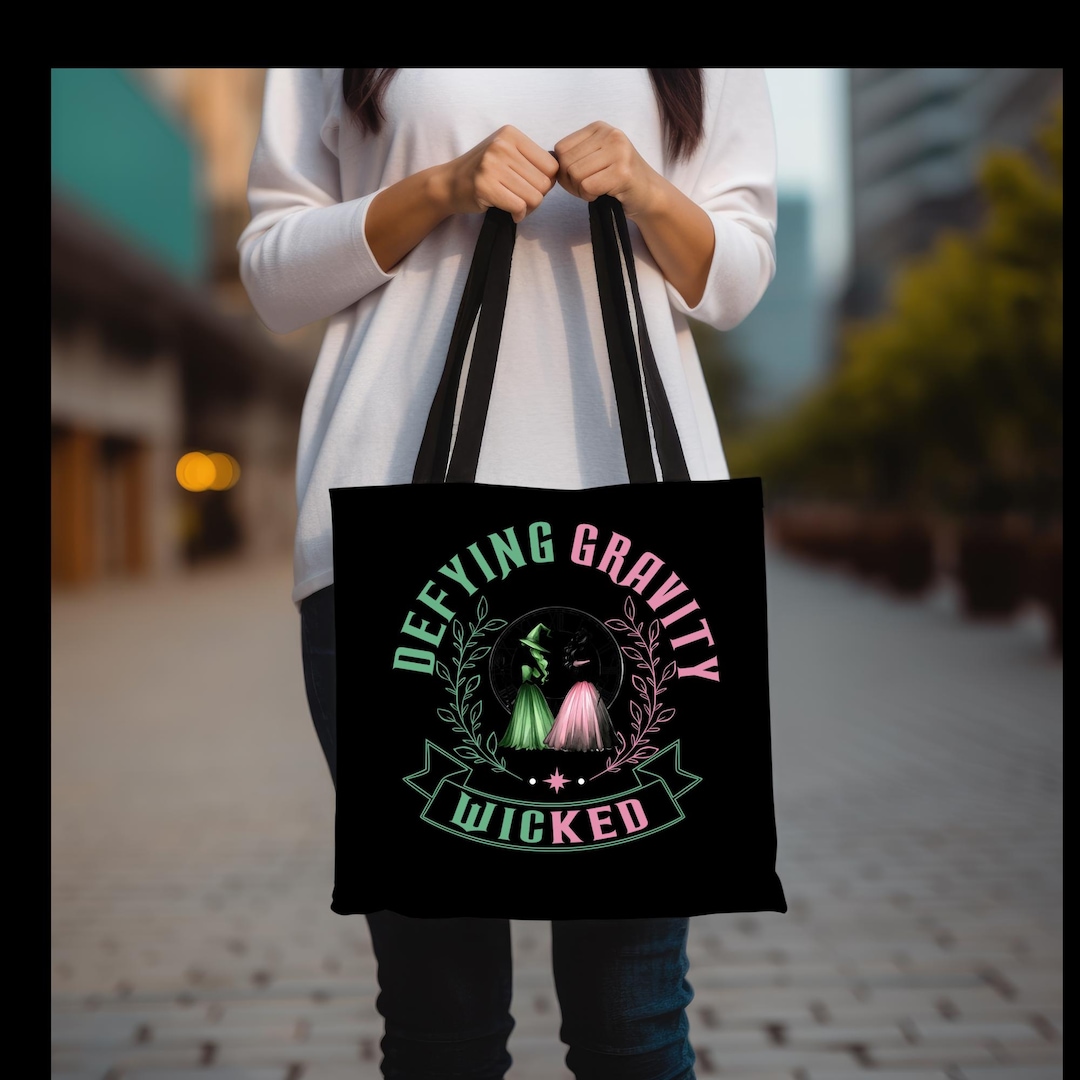 Wicked Tote Bag, Defying Gravity Gift Bag, Witchy Purse, Halloween ...