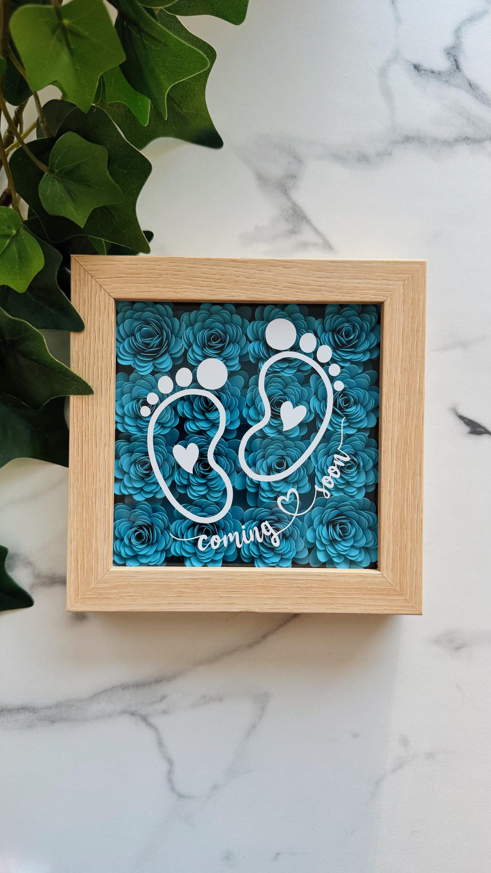 Custom Baby Shower Shadow Box | Gift for Mom-to-be | Pregnancy ...