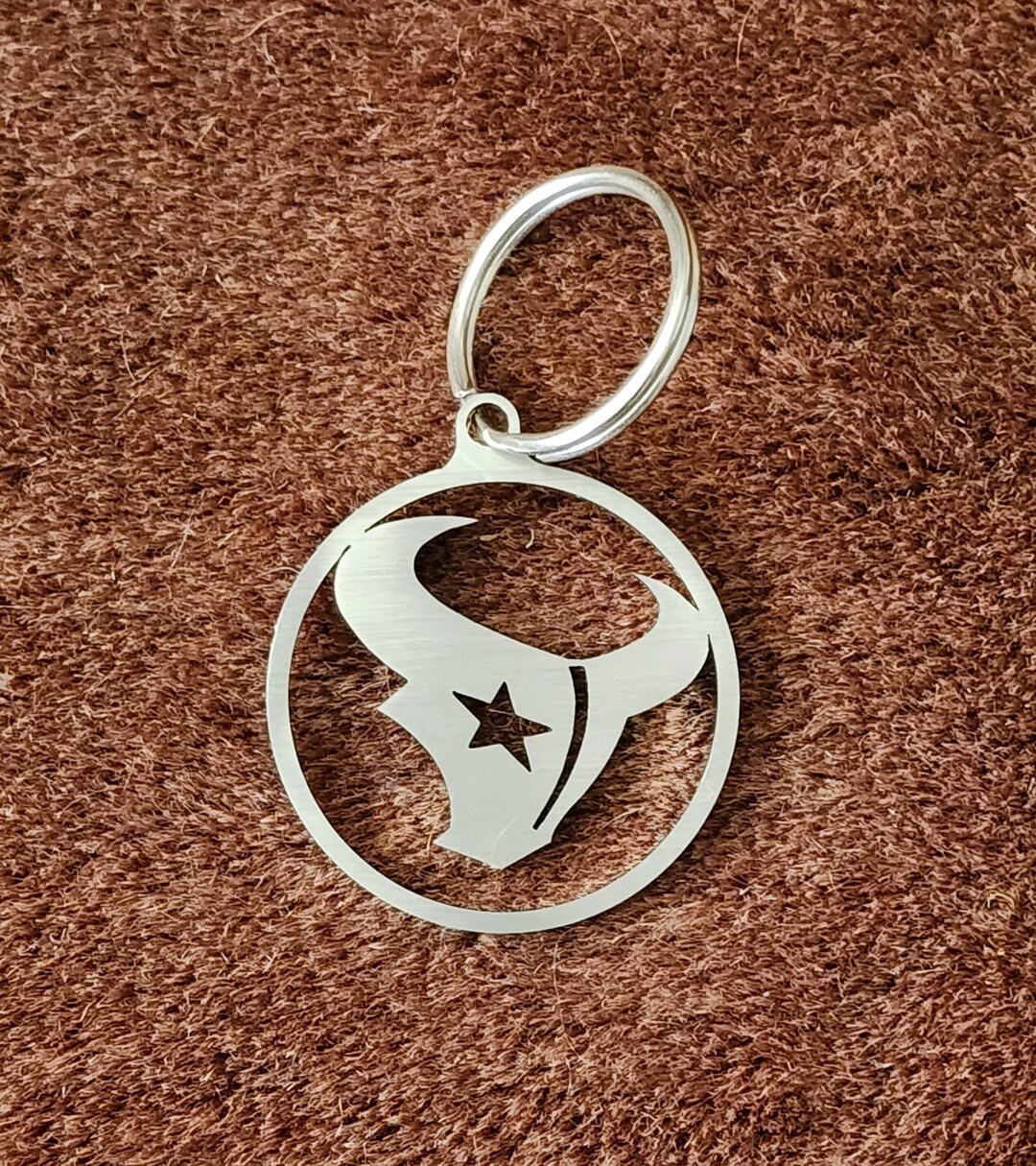 Houston Texans Keychain 14 Gauge Stainless Steel - Etsy