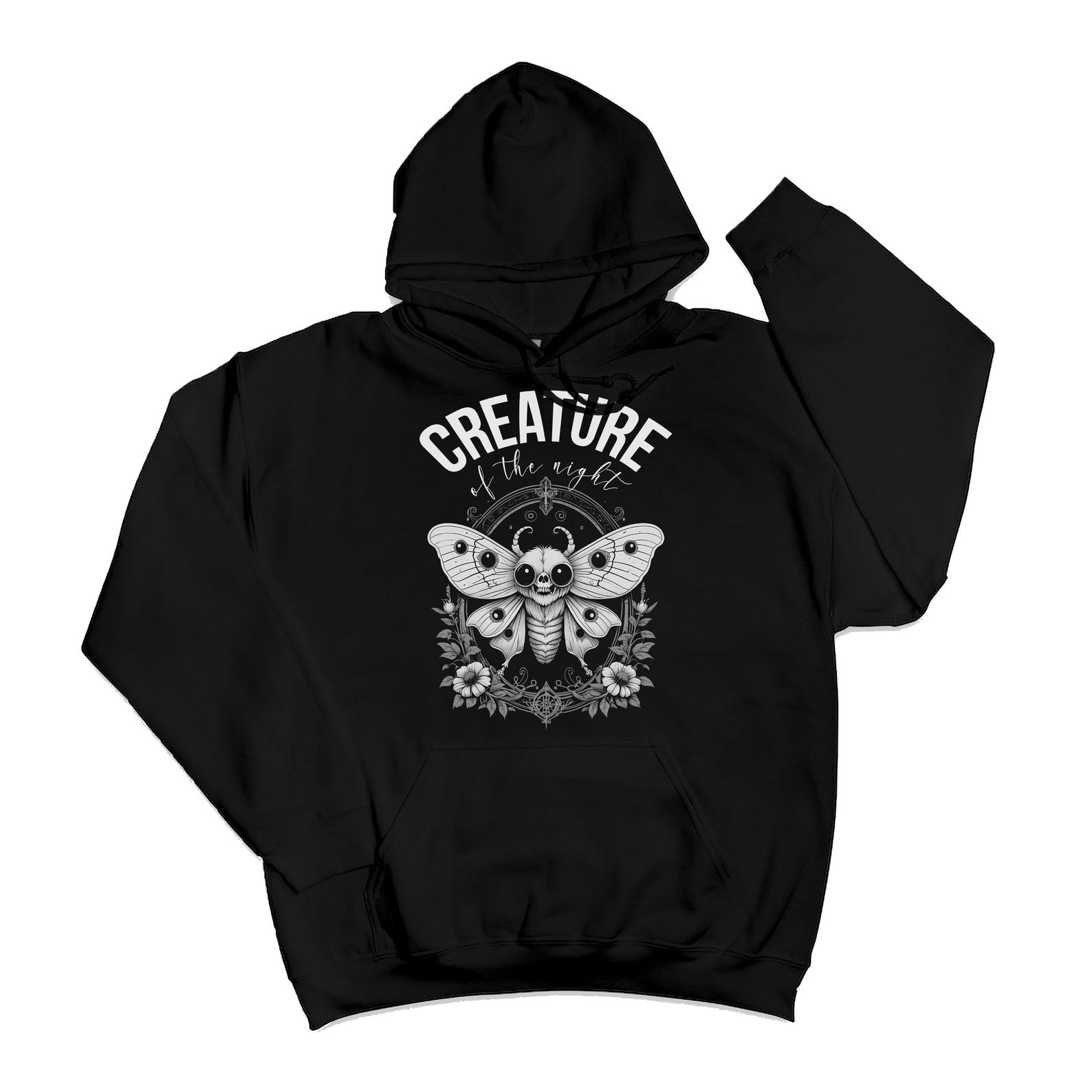 Creature of the Night Moth Graphic Pullover Hoodie Unisex Sweatshirt ...