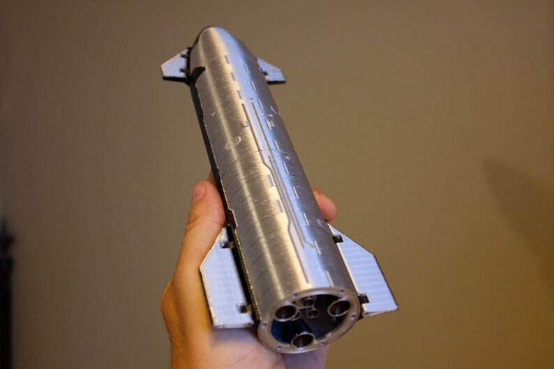 Spacex Starship 3D Printed Model High-quality Metallic Finish - Etsy