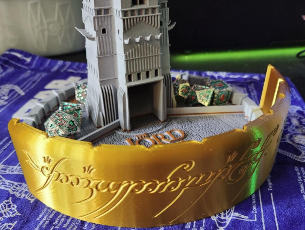 Isengard Orthanc Tower D&D Dice Tower | 3D Printed - Fully Colored and ...
