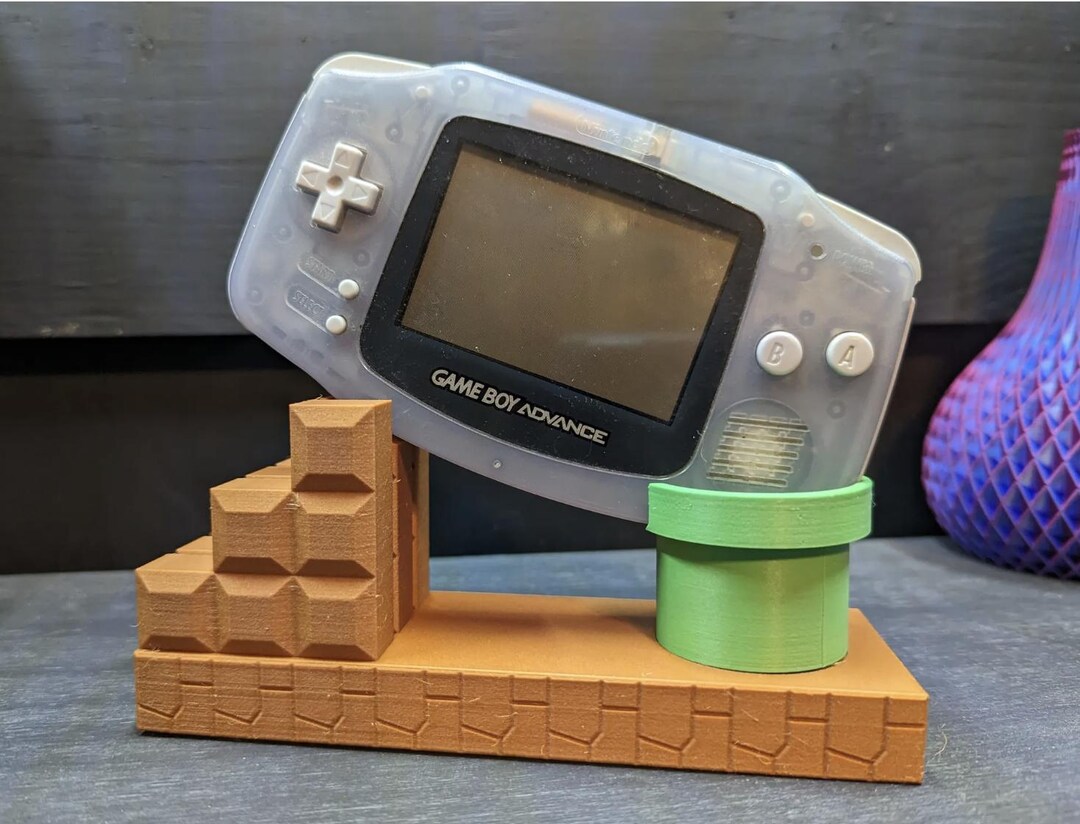 Mario Themed GBA Display Stand 3D Printed Fully Colored and Assembled ...