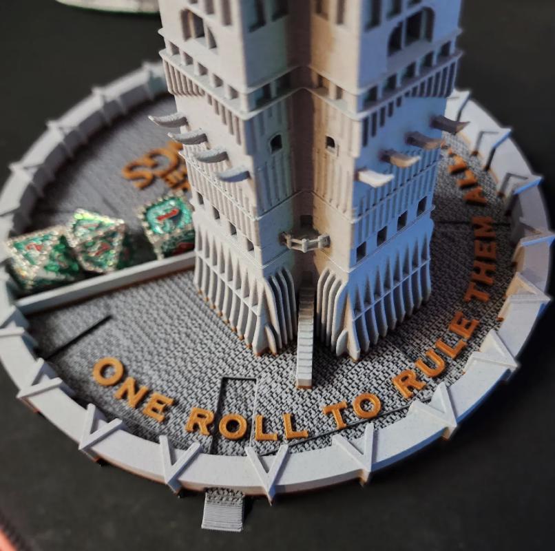 Isengard Orthanc Tower D&D Dice Tower | 3D Printed - Fully Colored and ...