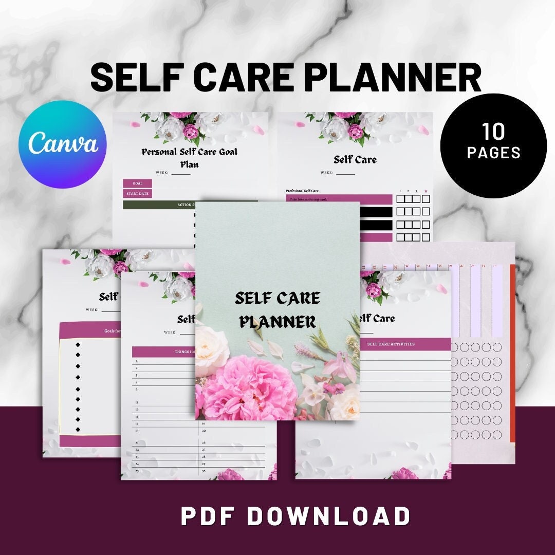 Self Care Planner Template Self Care Printable Planner - Etsy
