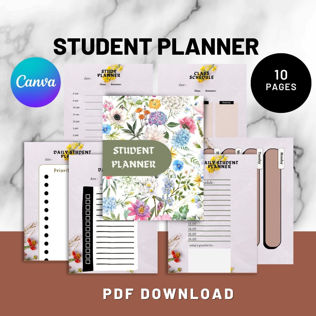 Students Planner | 2023 Students Planner | Printable Planner for ...