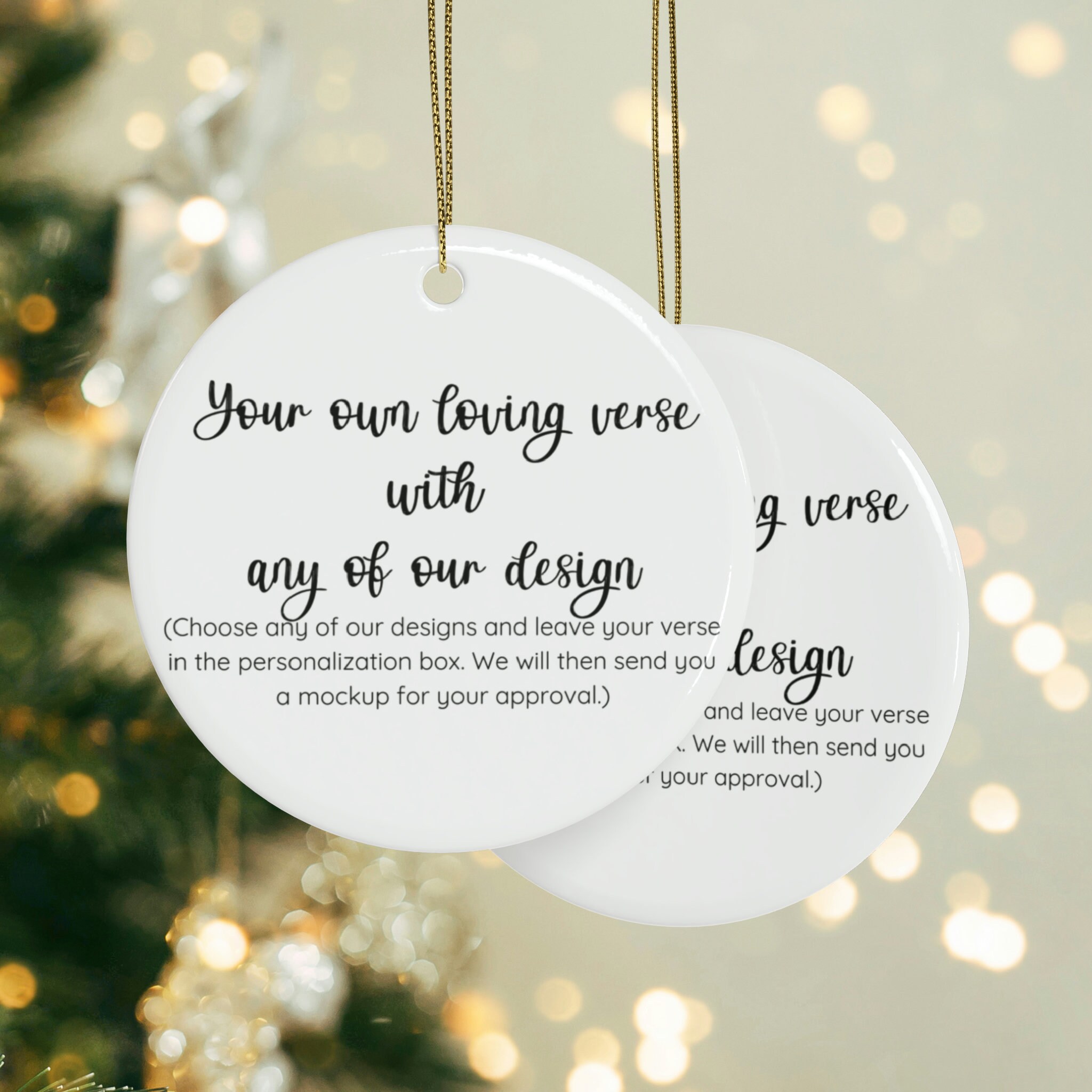 Bible Verse Ornament, Custom Scripture Gift, Personalized Christian ...
