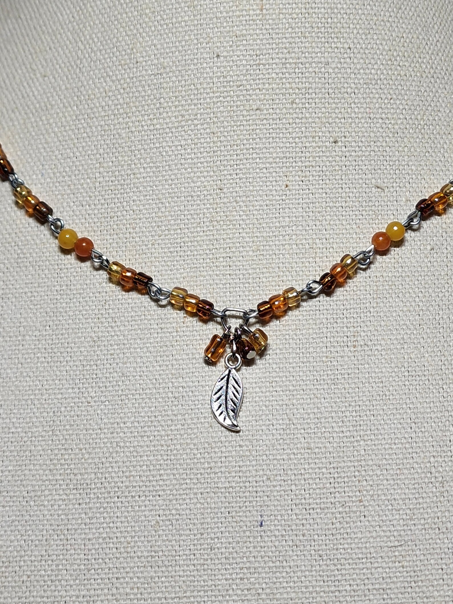 Fall Leaf Charm Necklace - Etsy