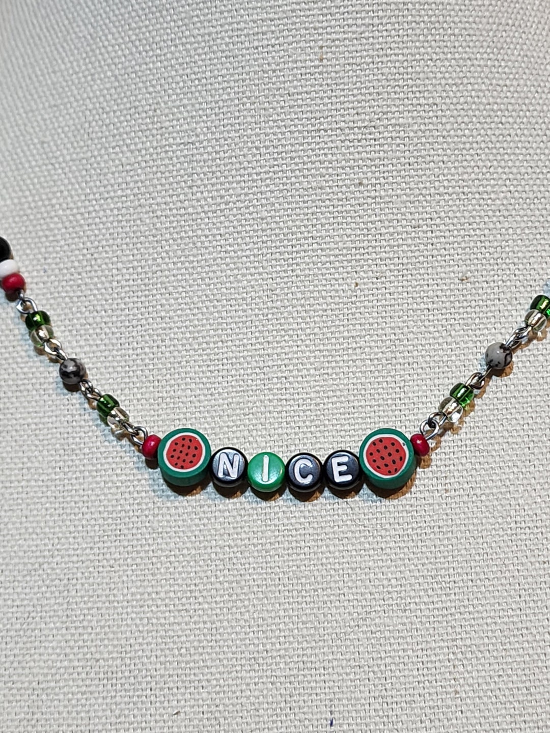 Nice Watermelon Positive Affirmation Necklace - Etsy