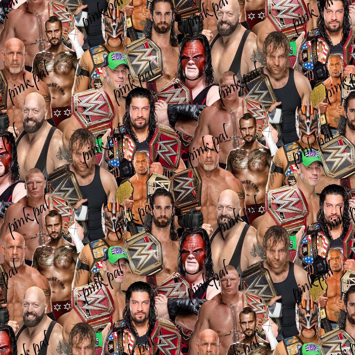 Wwe Digital Print for Paper, Wwe Seamless Pattern, Wwe Prints, Wwe ...