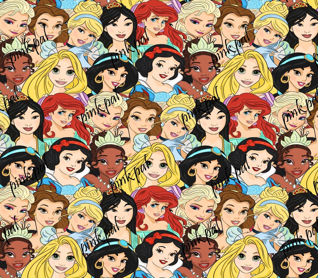 Princess Digital Seamless Pattern, Cute Seamless, Tumbler, Digital ...