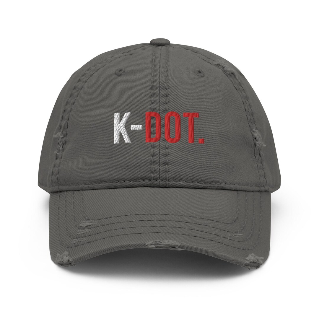 Kendrick Lamar Distressed Dad Hat k-dot. Embroidery Stitched Design Cap ...