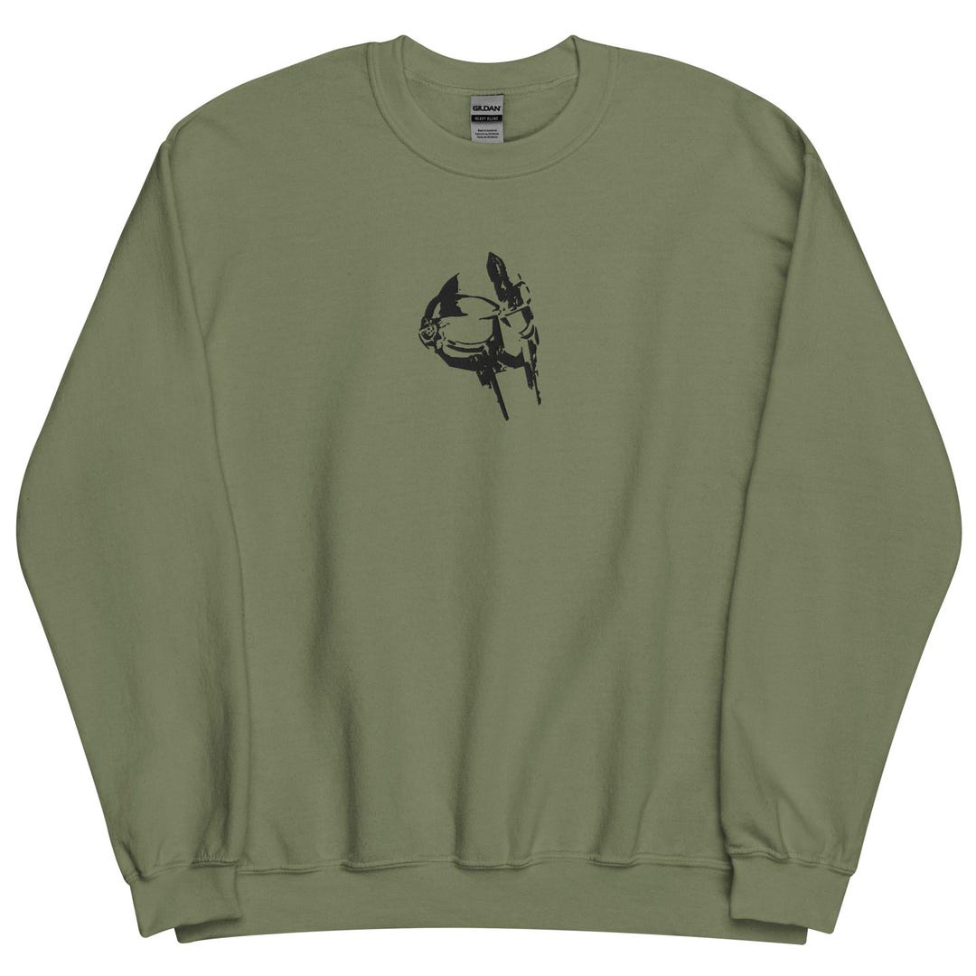 MF DOOM Black Icon Stitched Emblem Embroidery Unisex Sweatshirt Shirt ...