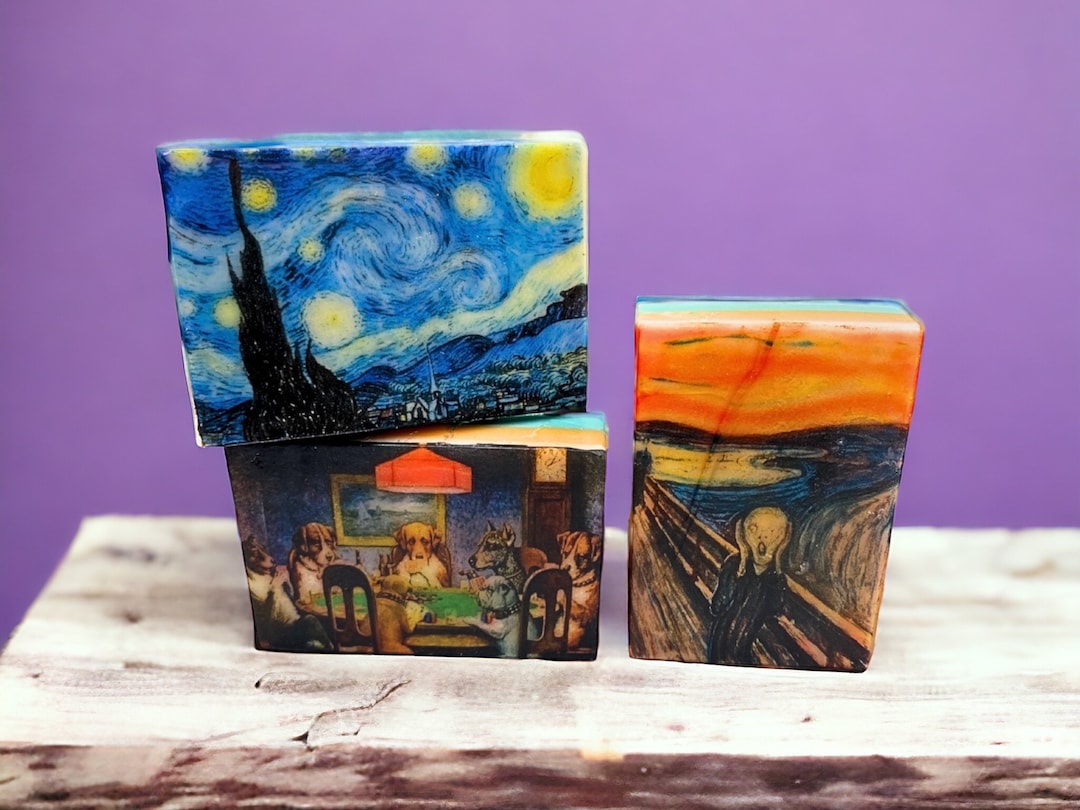 Art Lovers Soap Set, Natural Soap Bars, Set of 3, Made With Shea Butter ...