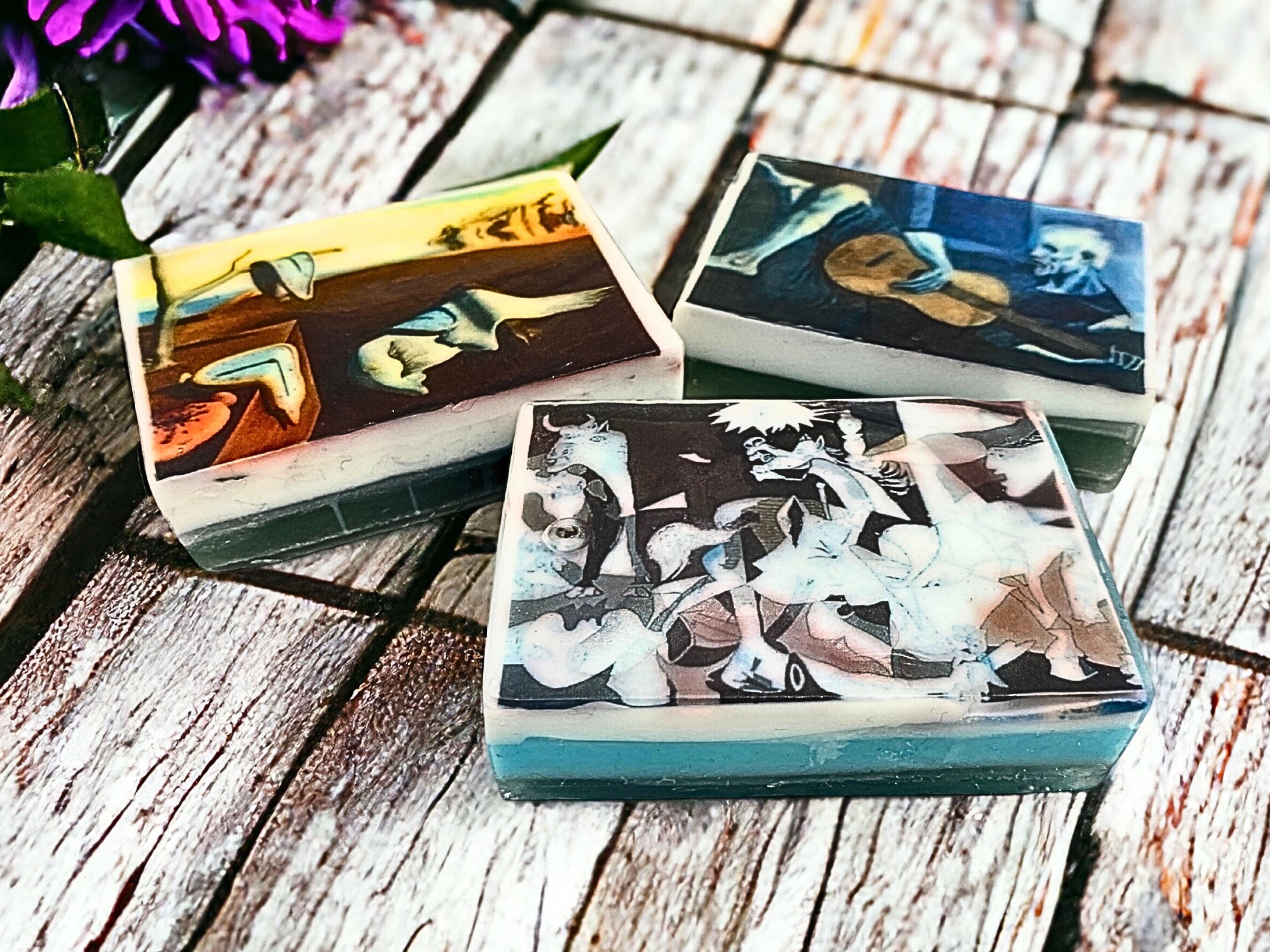 Famous Art Paintings Soap Set, Natural Soap Bars, Set of 3, With Shea ...