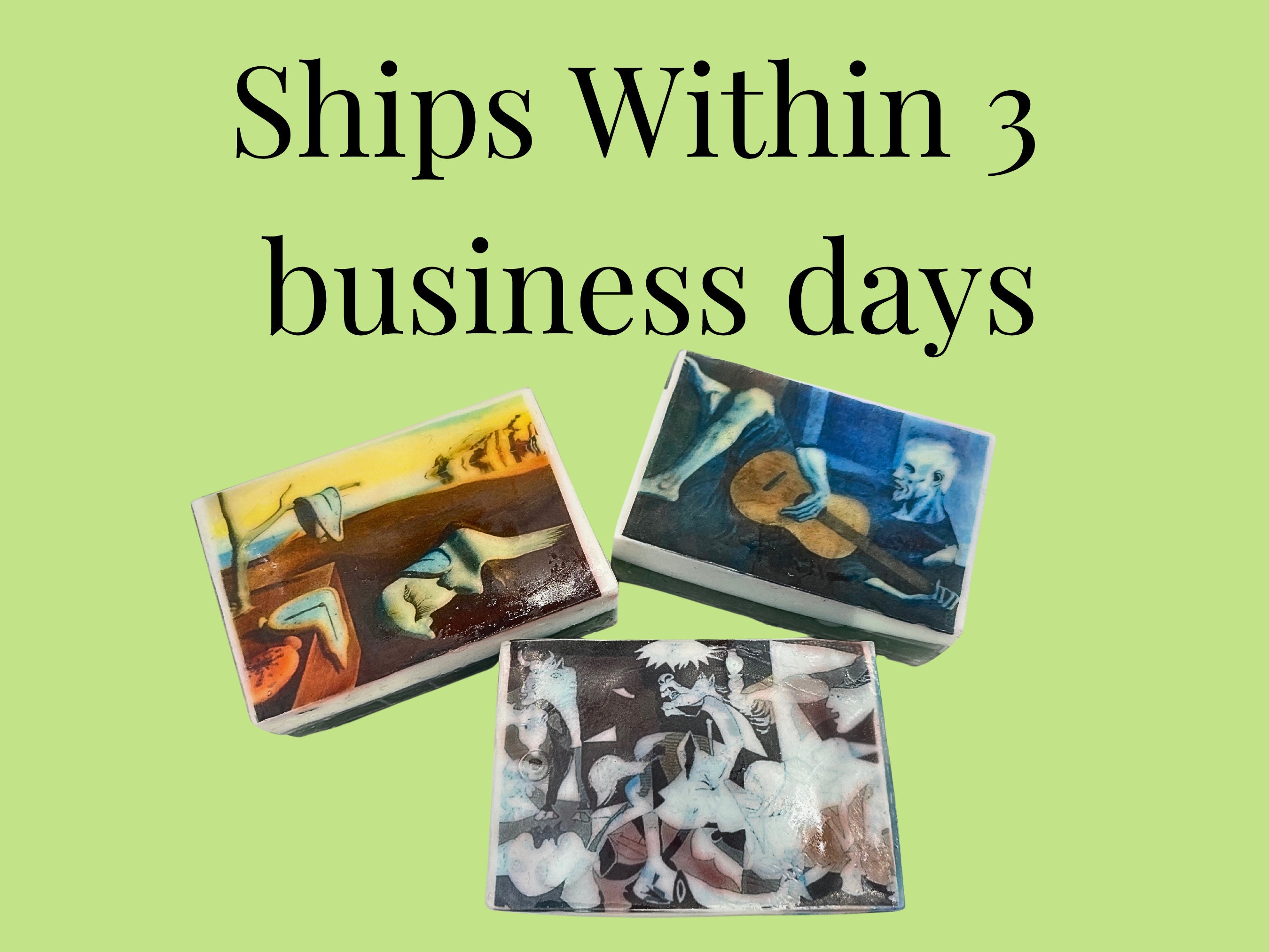 Famous Art Paintings Soap Set, Natural Soap Bars, Set of 3, With Shea ...