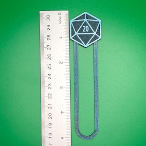 Fidget Bookmark - D20 Dice-themed - Rotates and Slides - Dnd / RPG ...