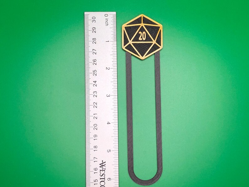 Fidget Bookmark D20 Dice-themed Rotates and Slides Dnd / RPG Bookmark 2 ...