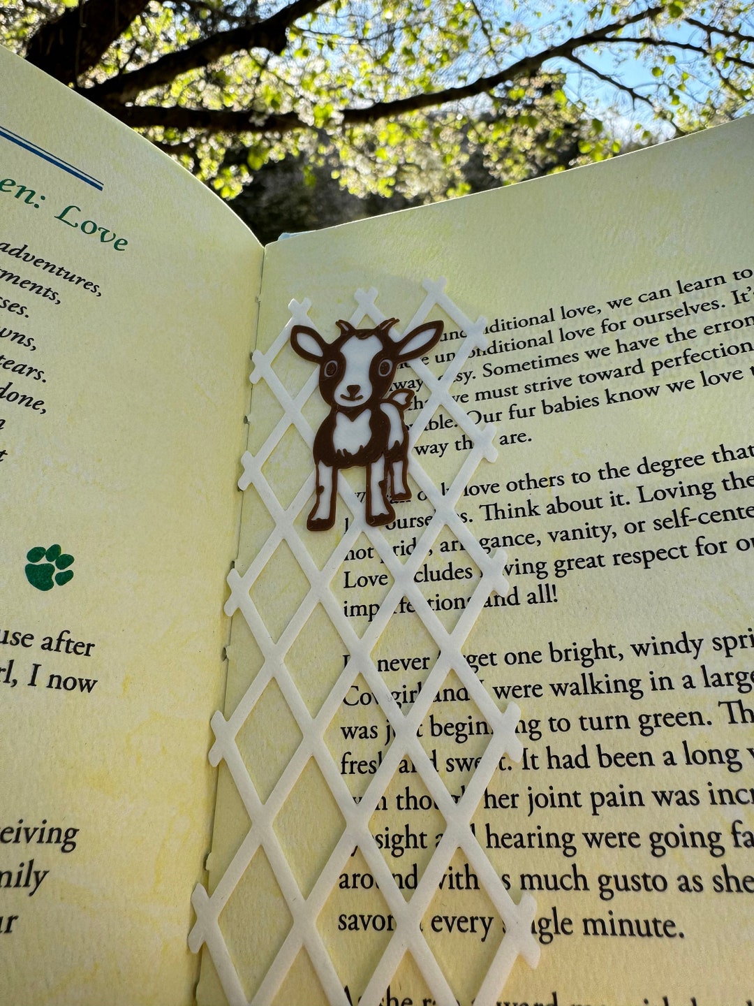 Baby Goat and Lattice Bookmark - 3 Color Choices, 3D Printed - Etsy