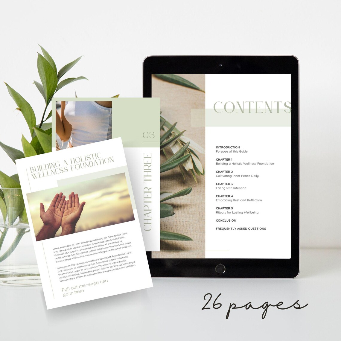 Wellness Ebook Template | Editable Canva Workbook | Minimal Course ...