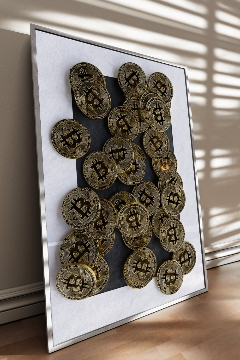 Bitcoin Wall Art Decor Cash Man Cave Interior Wall Art Decor Cash Money ...