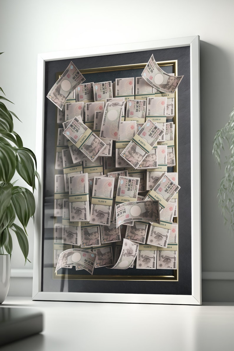Yen Money Wall Art Decor Cash Man Cave Interior Wall Art Decor Stacks ...