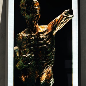 Stylized Gold Skeleton Wall Art Decor Man Cave Interior Wall Art Decor ...