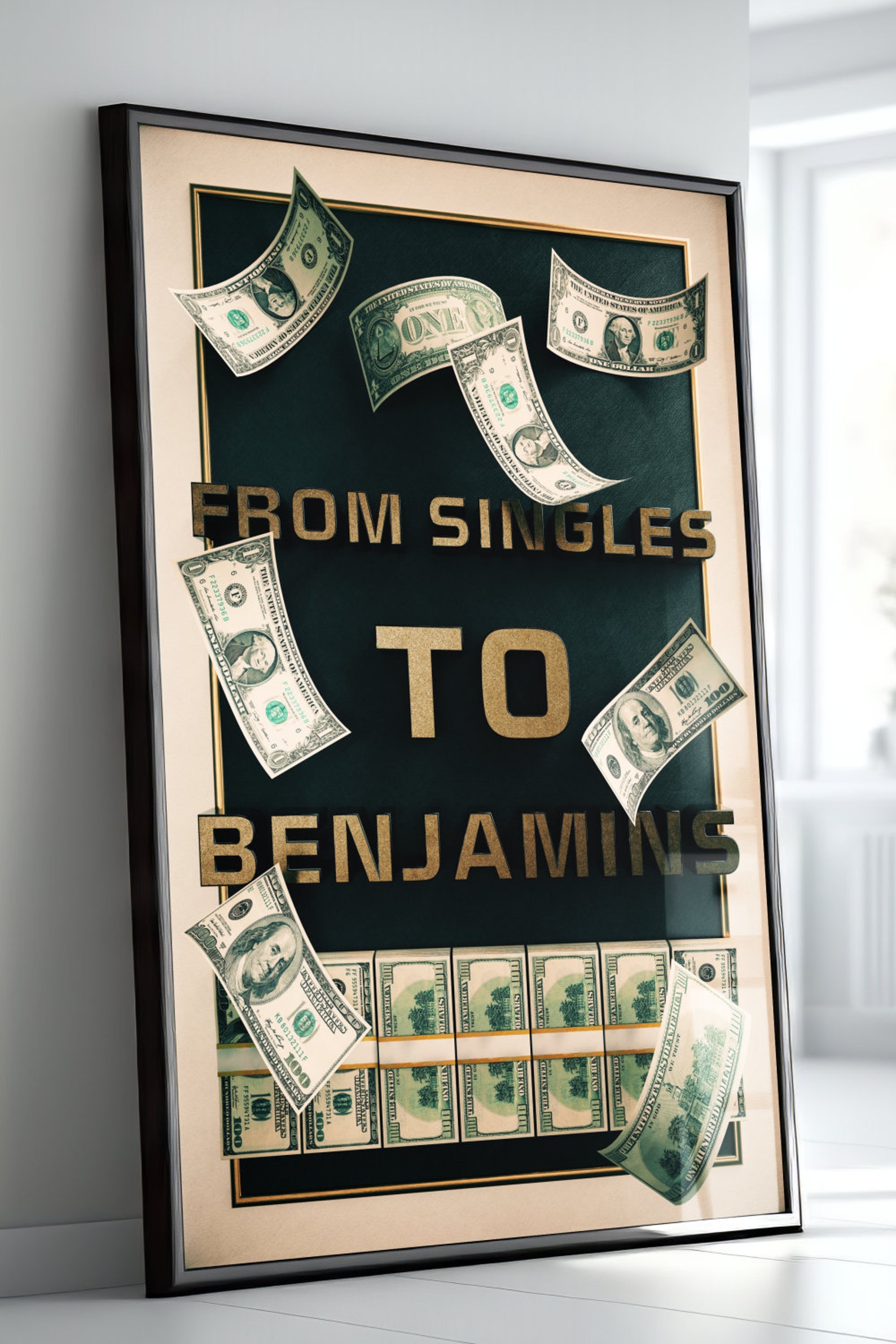Cash Money Quote Wall Art Decor Cash Man Cave Interior Wall Art Decor ...