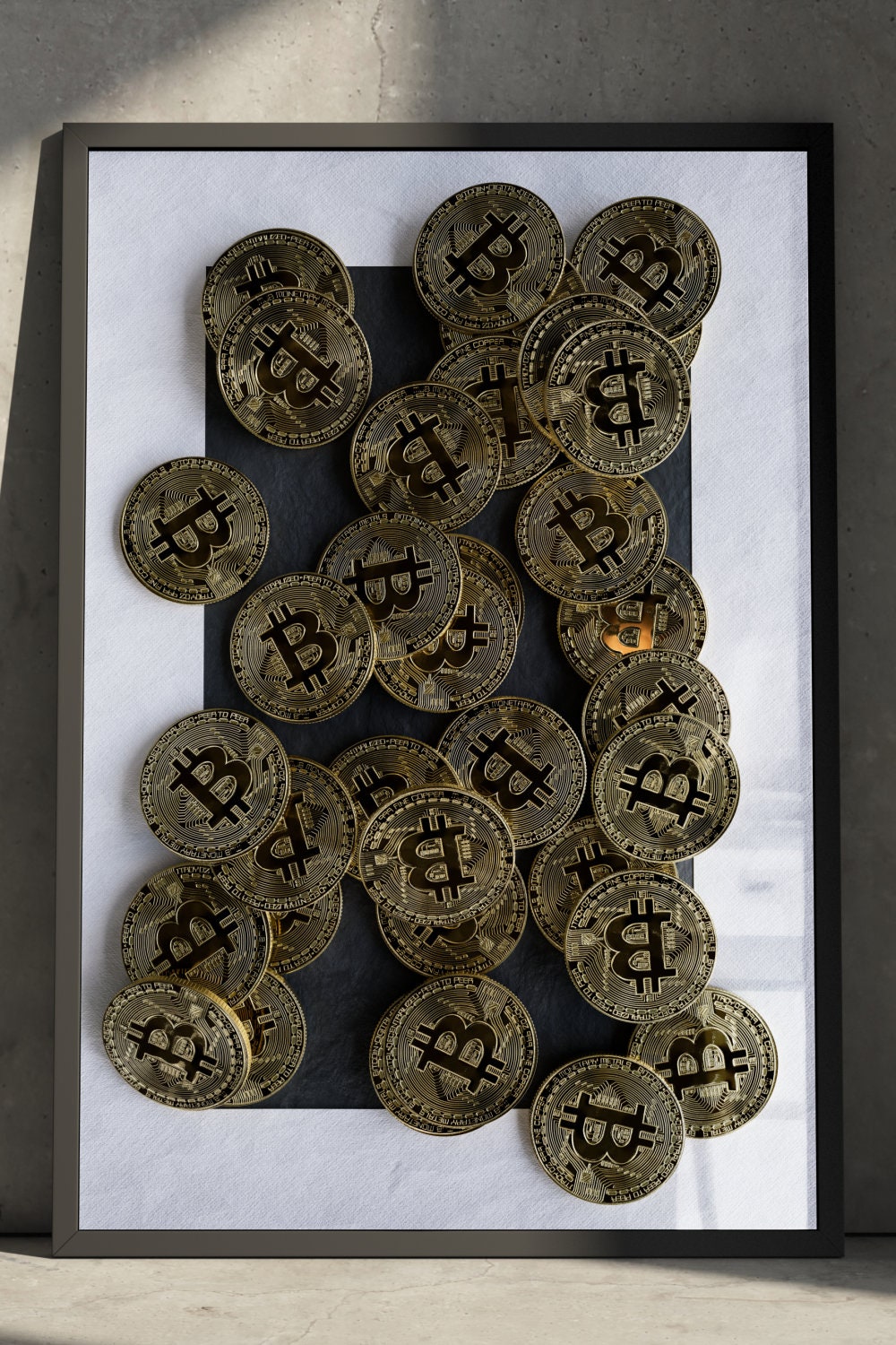 Bitcoin Wall Art Decor Cash Man Cave Interior Wall Art Decor Cash Money ...