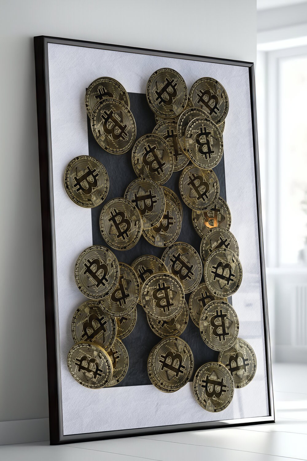 Bitcoin Wall Art Decor Cash Man Cave Interior Wall Art Decor Cash Money ...